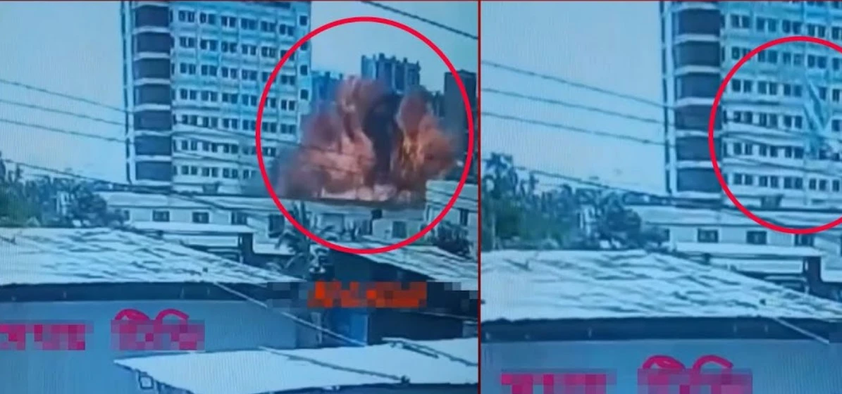 মাইলস্টোনে বিমান বি'ধ্বস্তের সিসিটিভির দৃশ্য (ভিডিও)